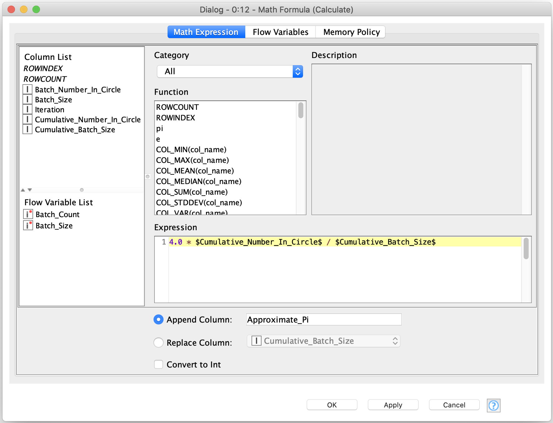 Baking Approximate Pi With Knime Using Monte Carlo Recipe
